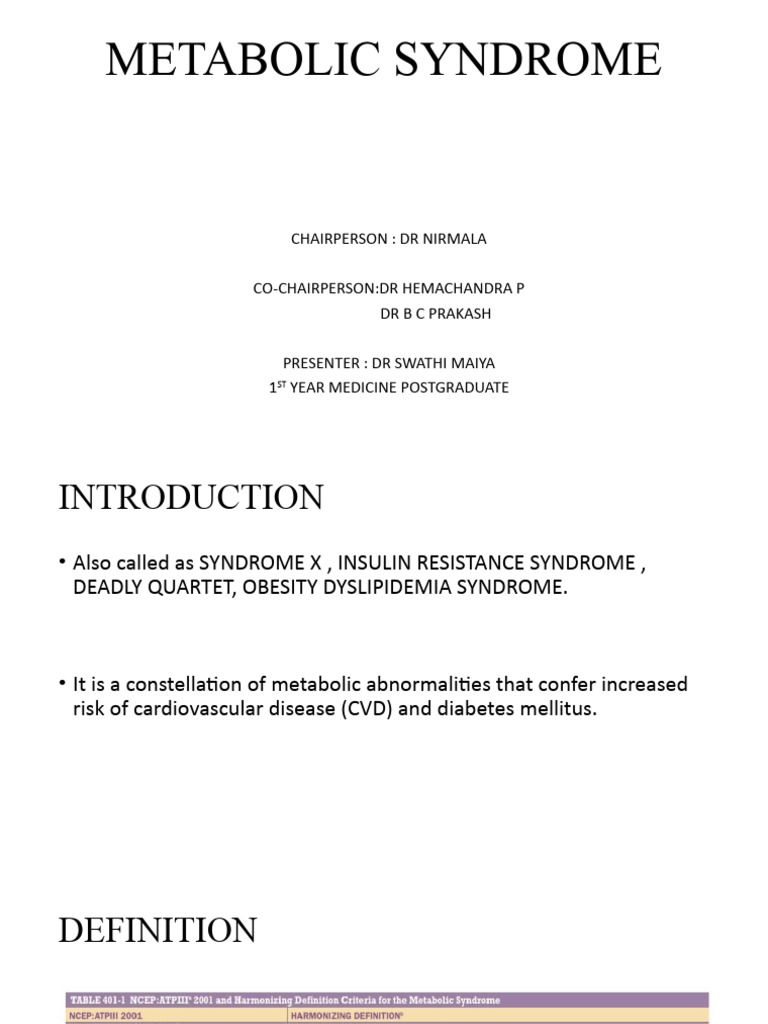 Metabolic Syndrome | PDF | Metabolic Syndrome | Insulin Resistance