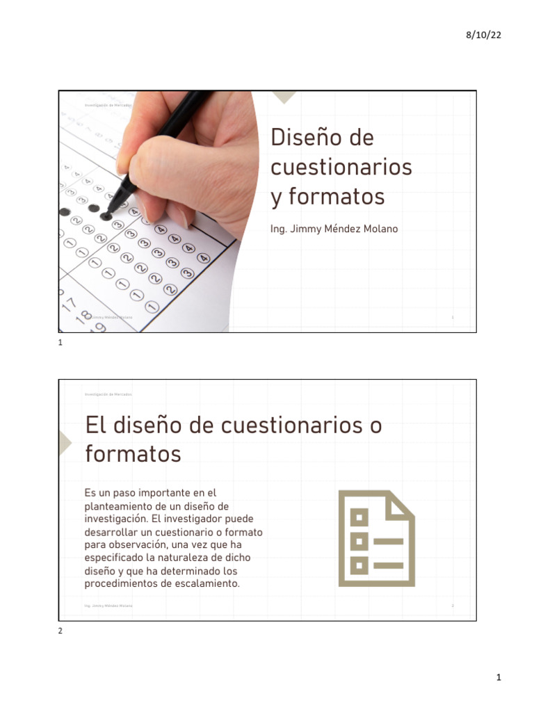1 Diseno de Cuestionarios | PDF | Cuestionario | Metodología de encuesta