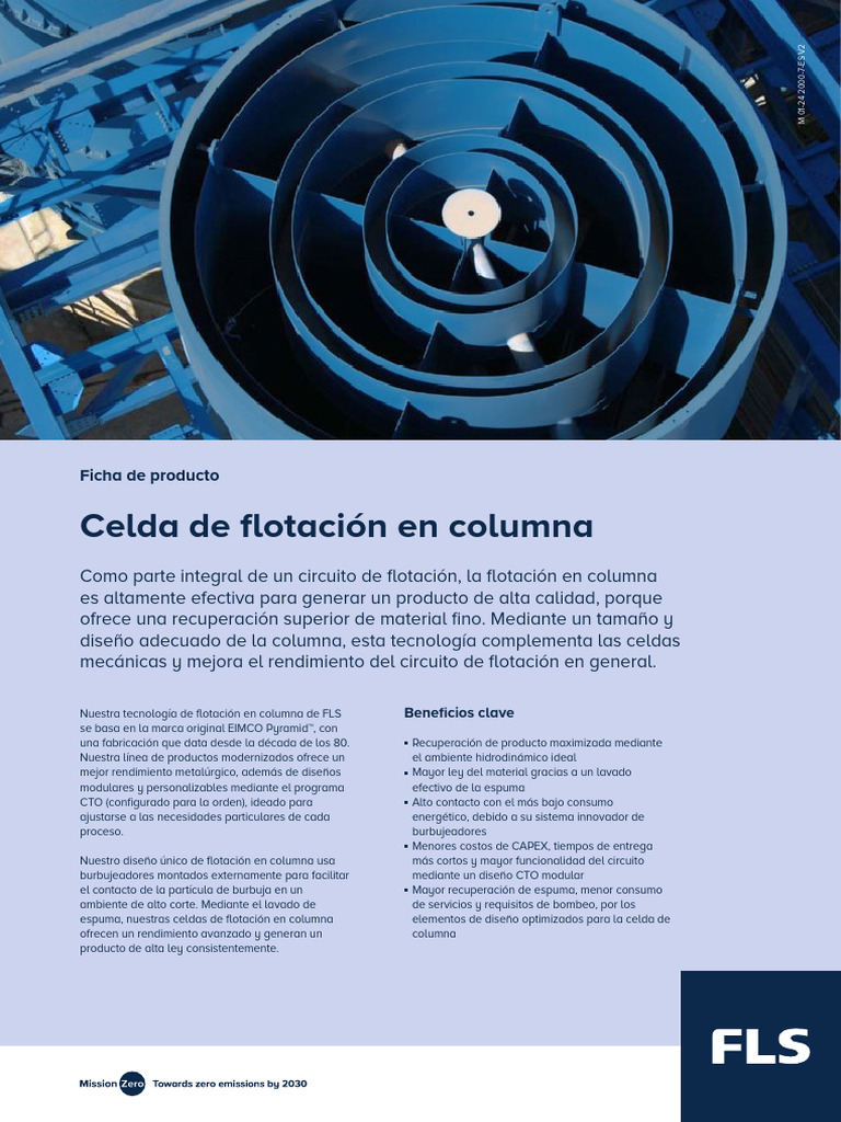 FLS Column Flotation Cell_datasheet_ES | PDF | Espuma | Bomba