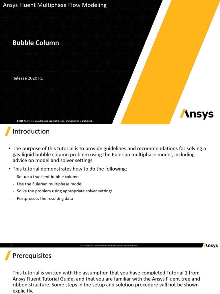 Ansys Fluent - Multiphase - 2020R1 - WS03.1 - Bubble - Column | PDF ... Ansys Fluent - Multiphase - 2020R1 - WS03.1 - Bubble - Column | PDF ...