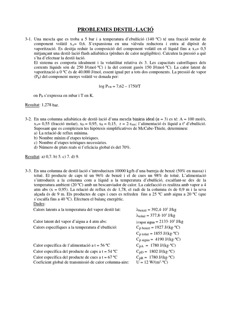 B. Problemas Tema 3 - Enunciado | PDF