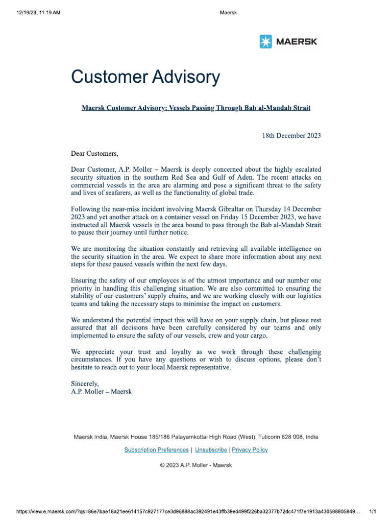 MAERSK | PDF