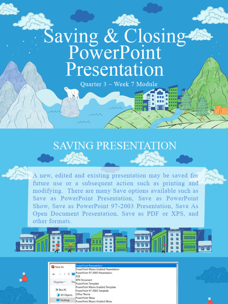 ICF/ TLE Grade 9 Quarter-3-Module-7: Saving and Closing Powerpoint Presentation | PDF ...