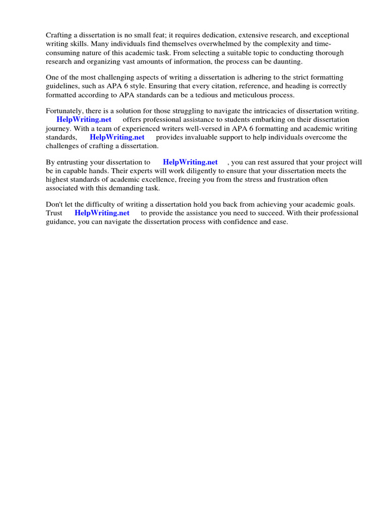 Apa 6 Sample Dissertation Pdf Apa Style Thesis