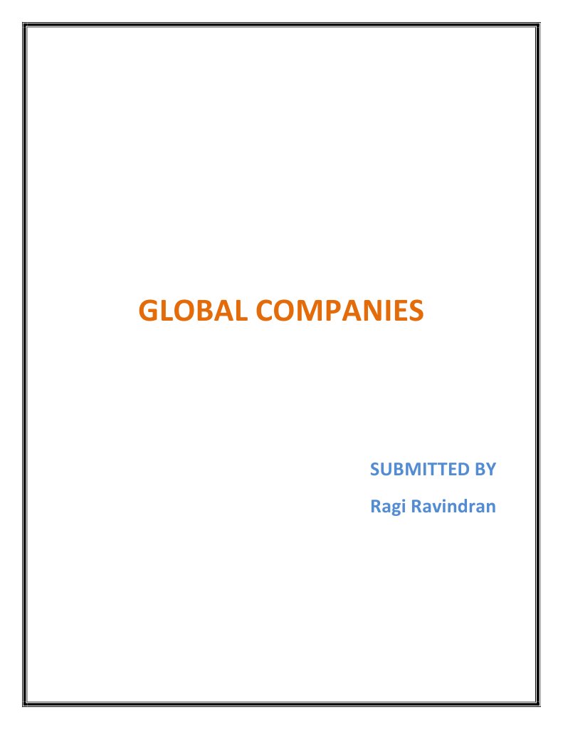 Global Companies | PDF | Science & Mathematics | Technology & Engineering