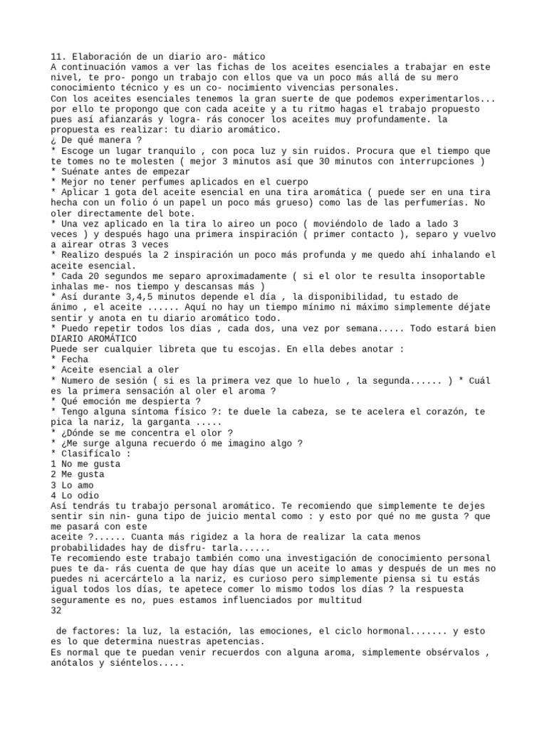 Diario Aromaterapia Muy Bueno | PDF