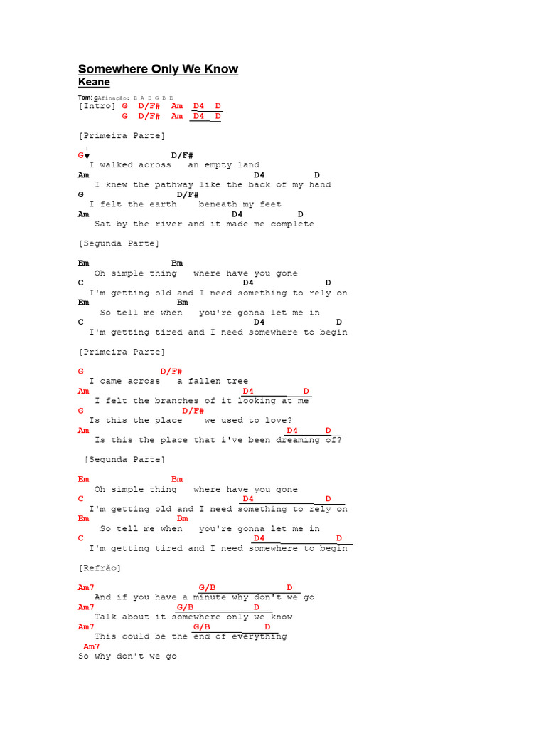 Somewhere Only We Know4 | PDF