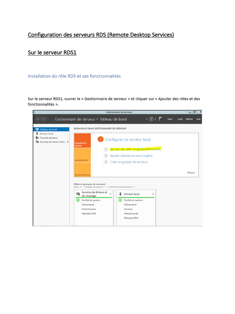 Configuration des serveurs RDS et Broker | PDF | Serveur (Informatique ...