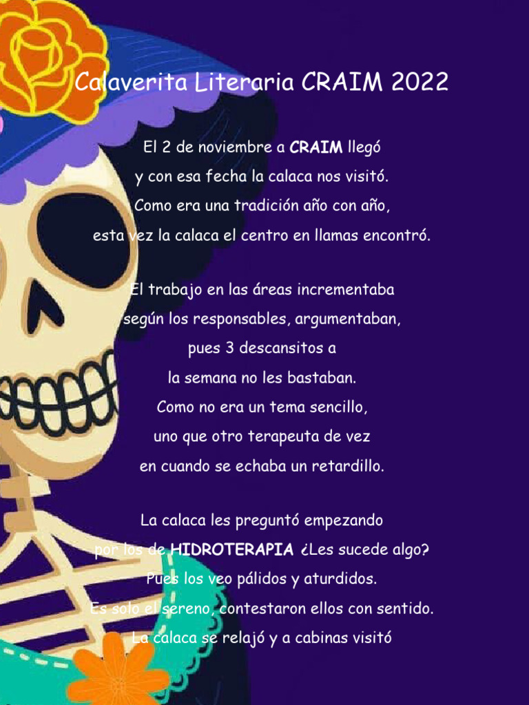 Ejemplo de Calaverita Literaria | PDF