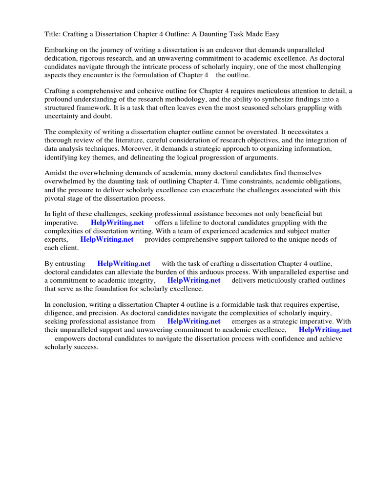 Dissertation Chapter 4 Outline | PDF | Thesis | Biometrics