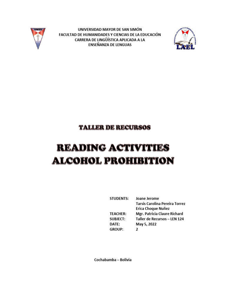 Reading Activities | PDF | Al Capone