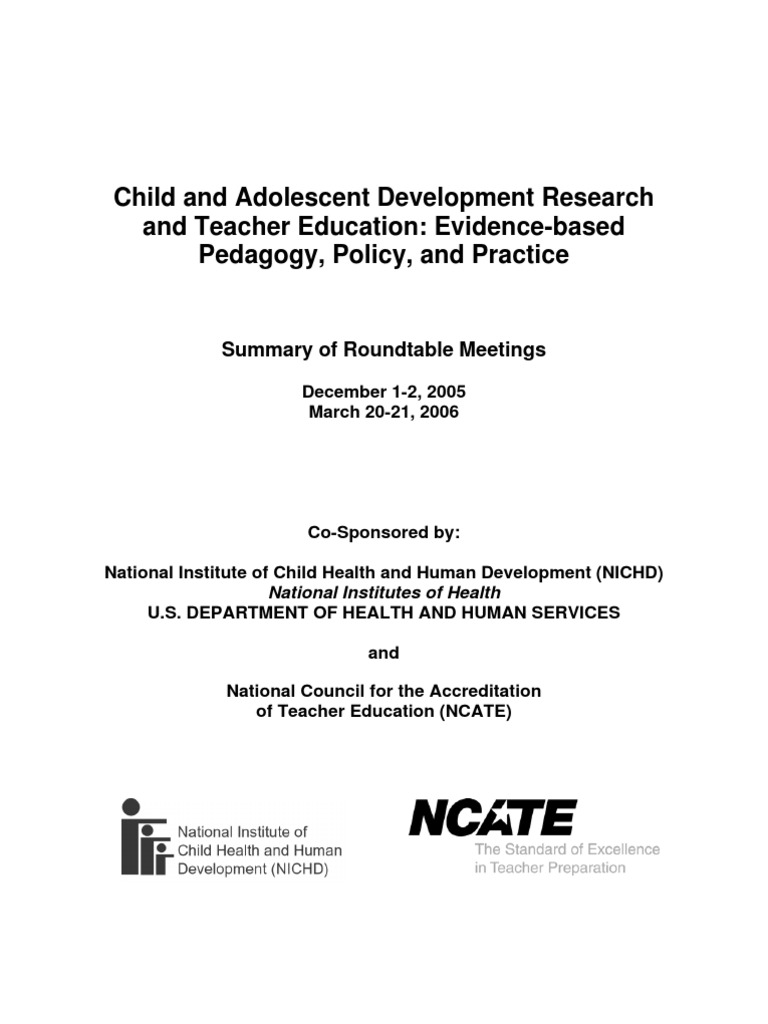 Child and Adolescent Development Research | PDF | Teacher Education ...