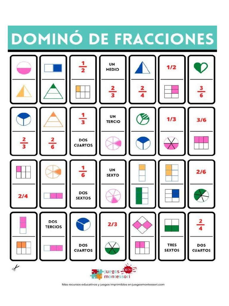 Domino de Fracciones | PDF