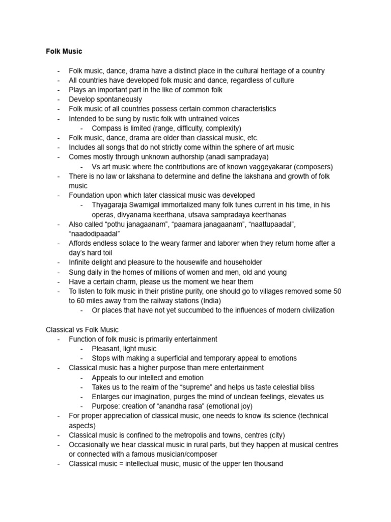 Folk Music Part 1 | PDF | Folk Music