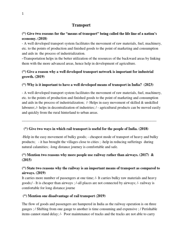 Transport | PDF | Transport | Economies