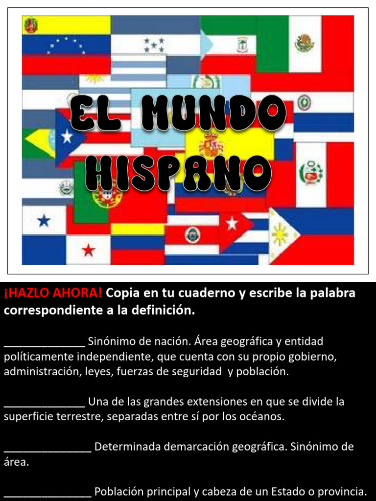 Países y capitales hispanohablantes | PDF | América del Sur | Centroamérica