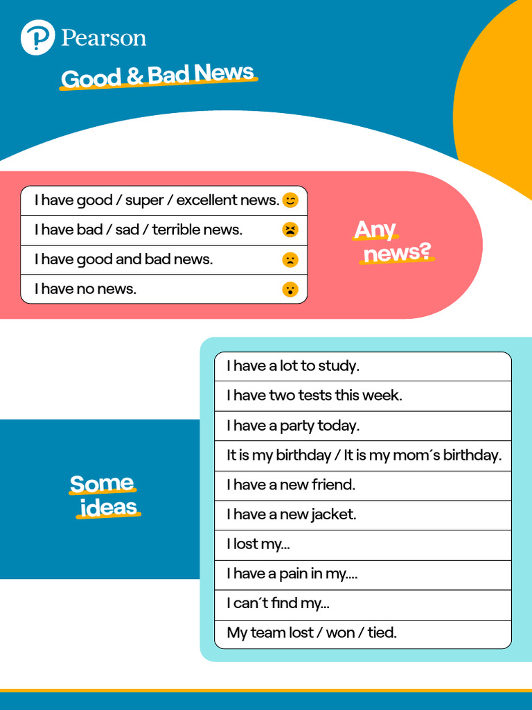 Pearson Poster Good and Bad News | PDF