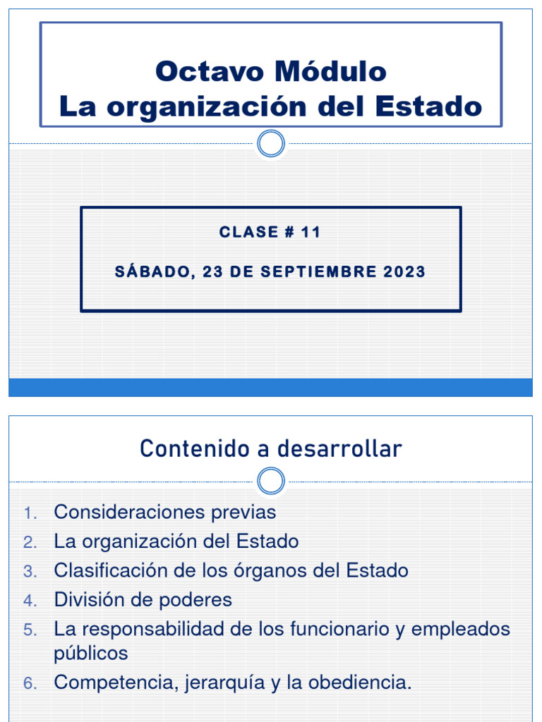 Octavo Modulo La Organización Del Estado Umg 2023 SJP | PDF | Ejecutivo (gobierno) | Estado ...