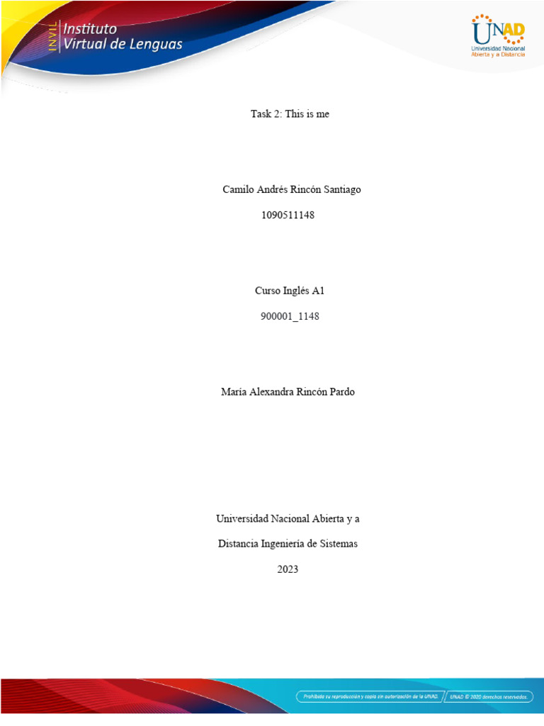 Personal Profile of Camilo Rincón | PDF | Psychological Concepts ...