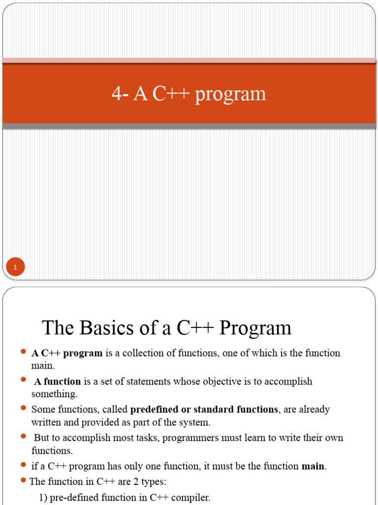 4 - A C++Program | PDF | C++ | Namespace 4 - A C++Program | PDF | C++ | Namespace