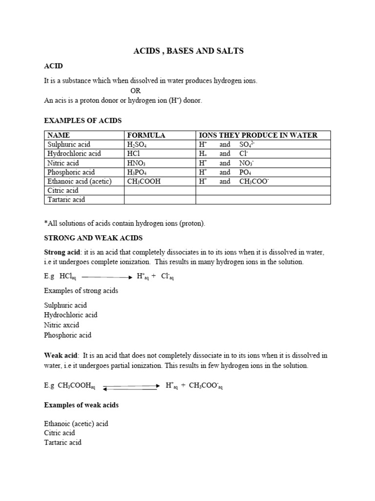Acids and Bases | PDF | Hydroxide | Acid