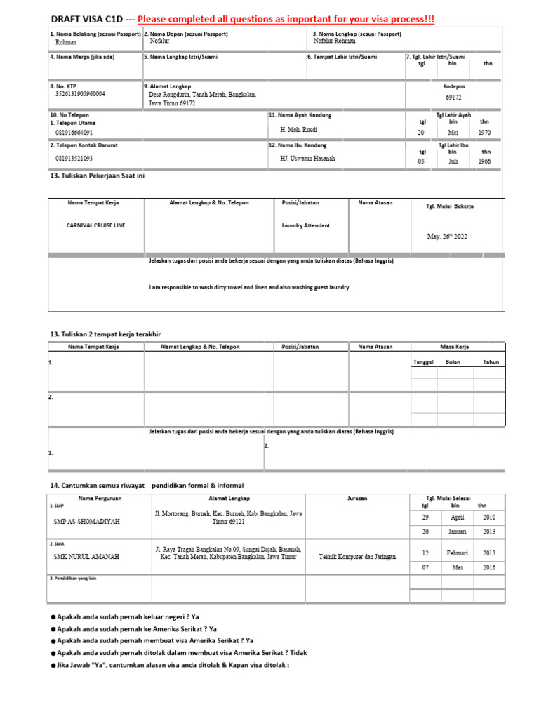 C1D Form | PDF