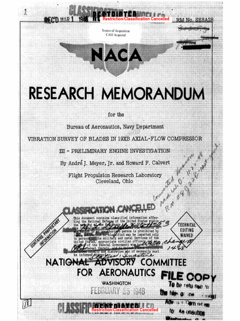 NACA | PDF | Resonance | Turbine