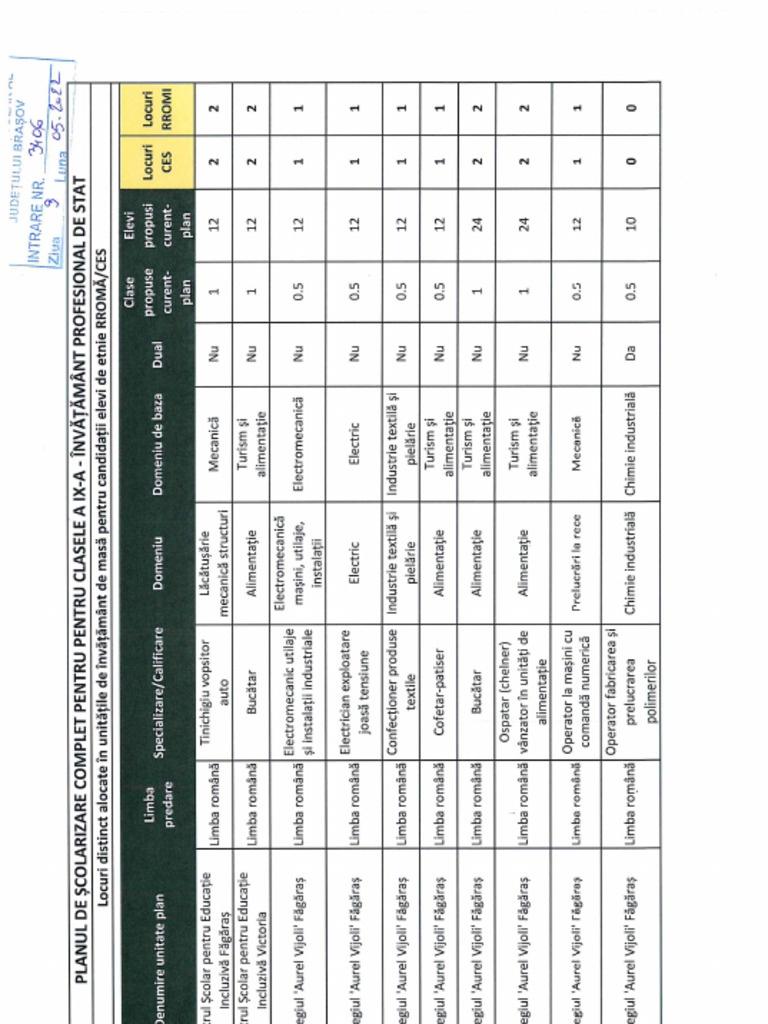 PROFESIONALA - Locuri CES - RROMI - 9 Mai 2022 | PDF