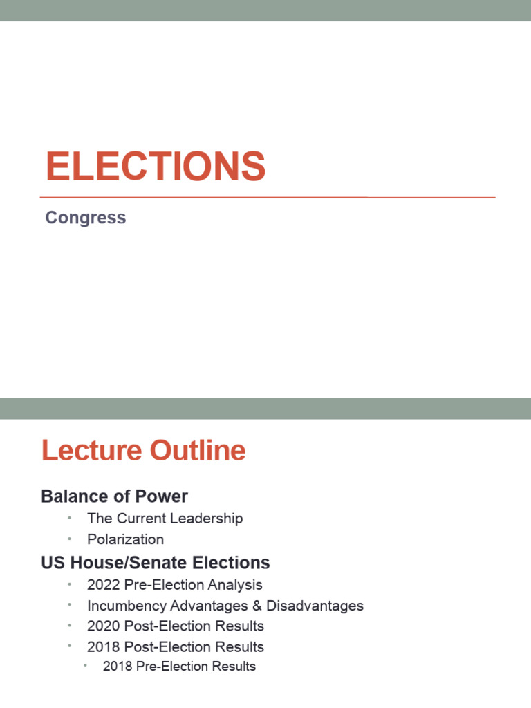 2022 U.S. Congressional Elections Overview | PDF | Republican Party ...
