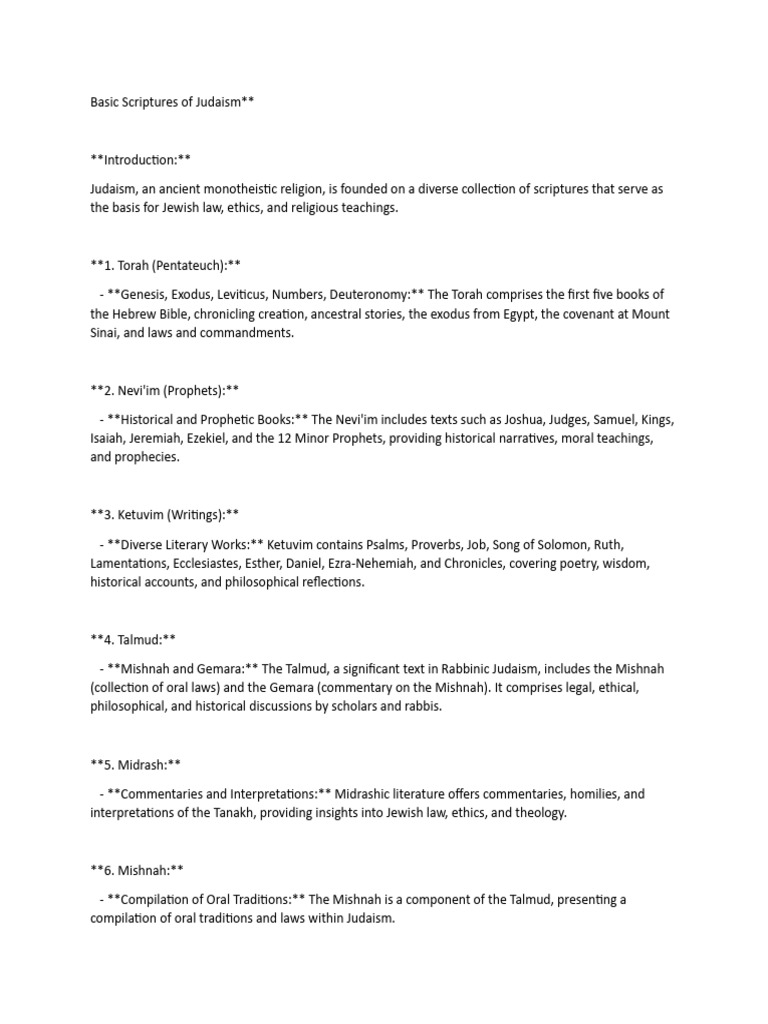 Basic Scriptures of Judaism,Oral Torah,significance of Jews Scripture ...