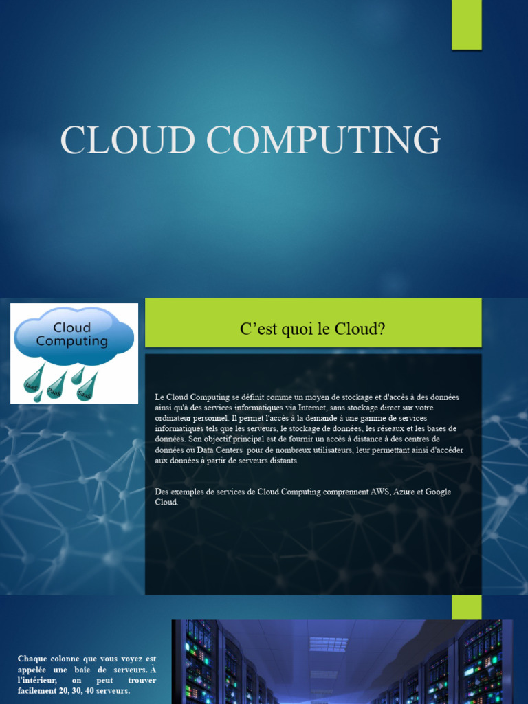 Introduction au Cloud Computing | PDF | Cloud computing | Amazon Web Services