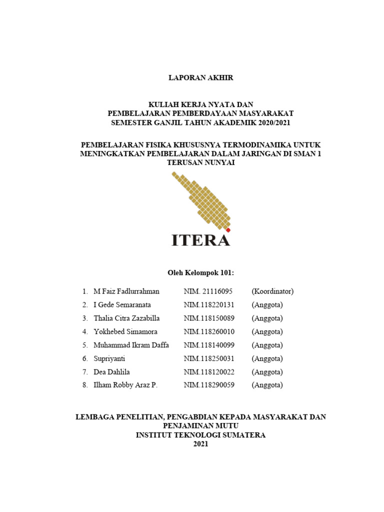 101 - SMAN 1 Terusan Nunyai - Kabupaten Lampung Selatan | PDF | Karier ...