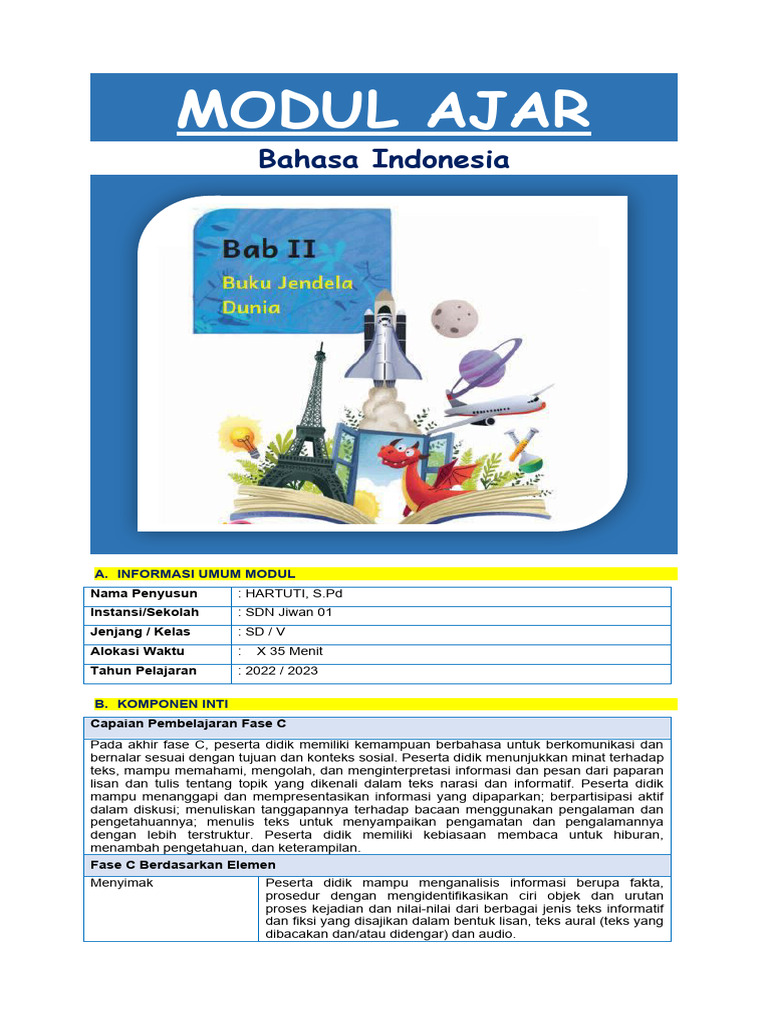 BAB 2 - MA B Indo Kls 5 | PDF
