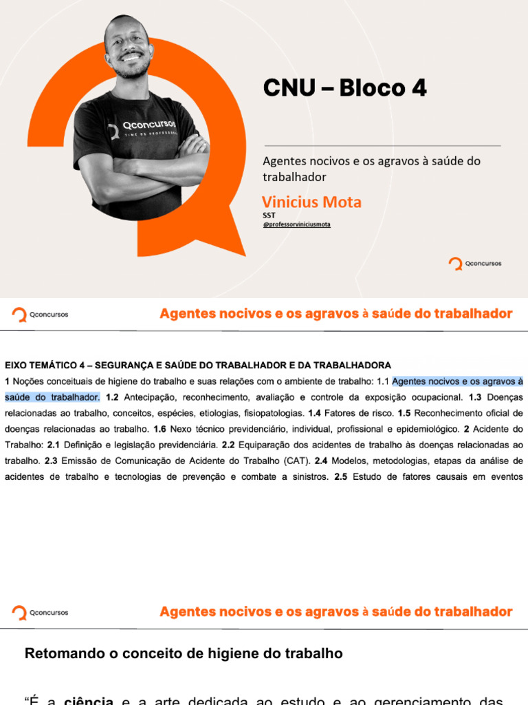 Agentes Nocivos e Saúde do Trabalhador | PDF | Química | Biologia