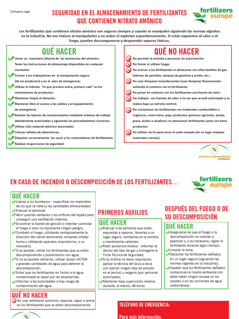 Dos_and_donts_for_safe_storage_of_fertilizers_containing_AN_ES | PDF ...