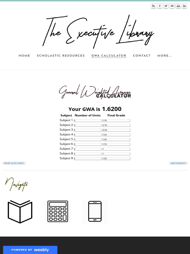 Gwa Calculator - The Executive Library | PDF