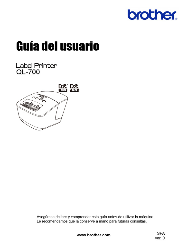 Brother QL-700 - Guía de Usuario | PDF | Impresora (Computación) | Mac OS