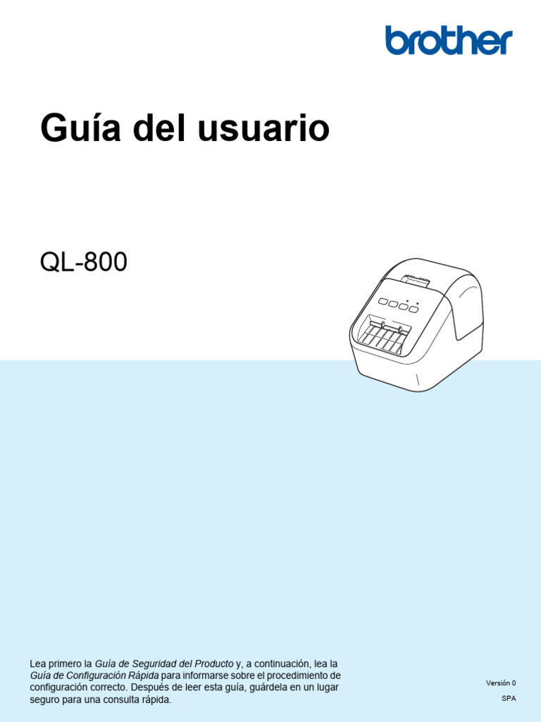 Brother QL-800 - Guía de Usuario | PDF | Impresora (Computación) | DVD