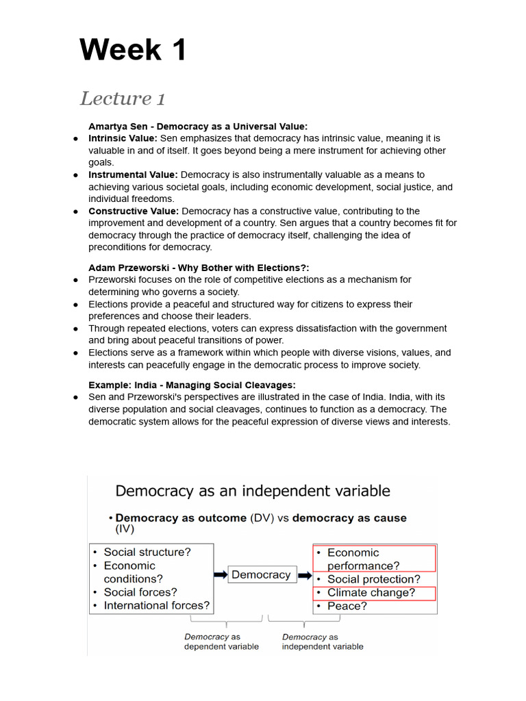 Summary DAT Lecture 1-4 | PDF | Democracy | Political Ideologies