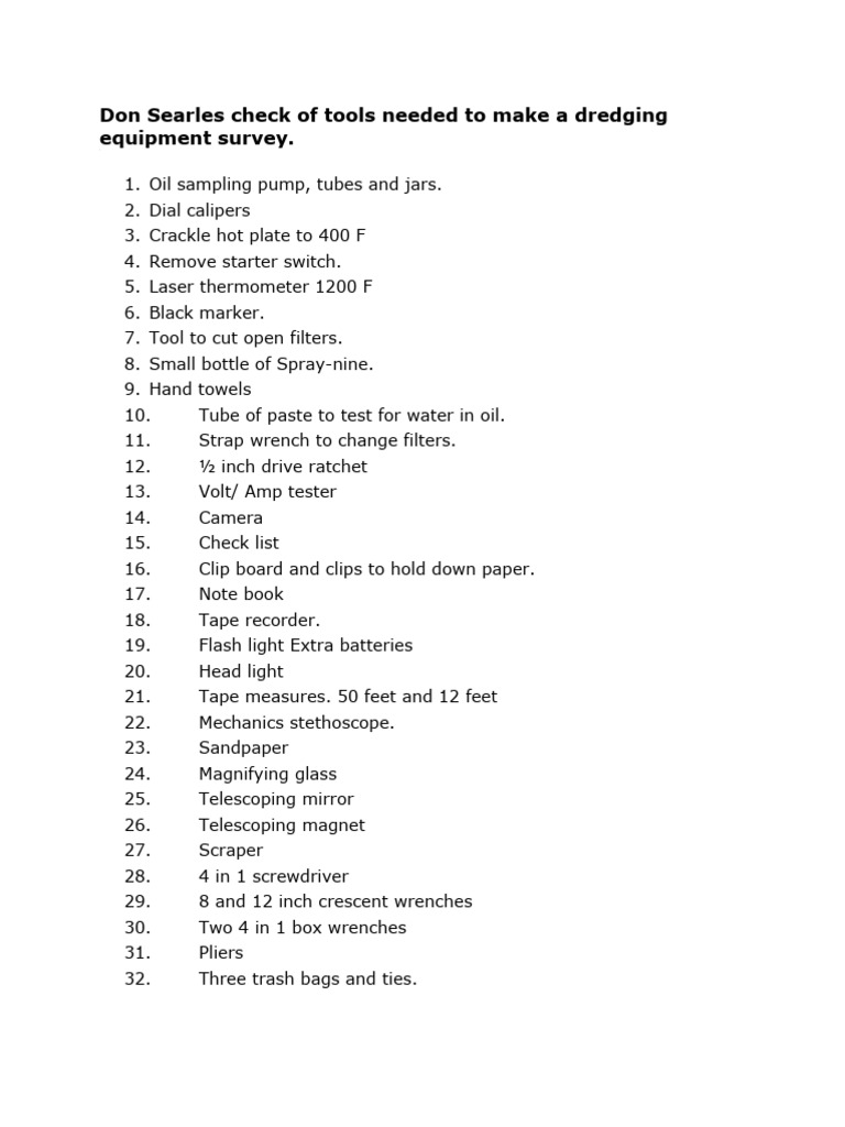 Essential Tools for Dredging Surveys | PDF | Home & Garden