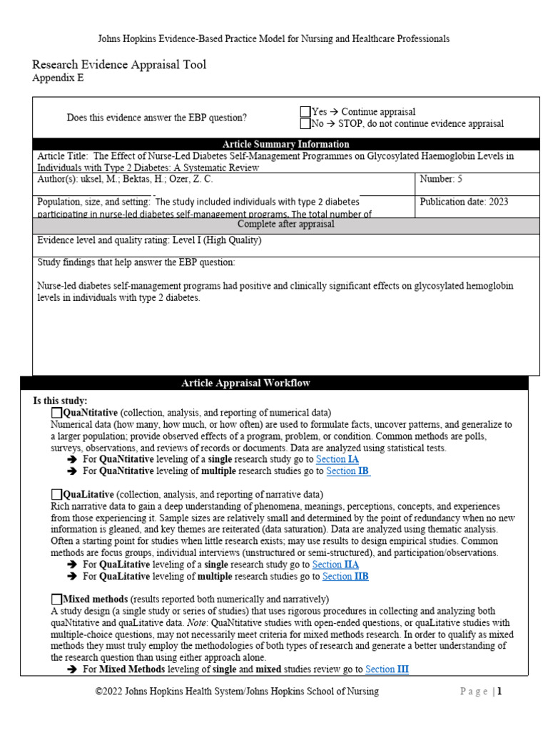Appendix E - E | PDF | Evidence Based Medicine | Quantitative Research
