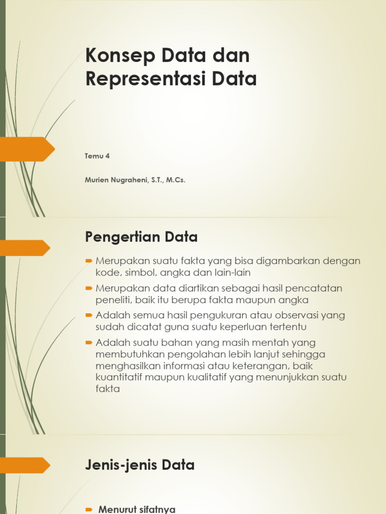 Temu4 - Konsep Data Dan Representasi Data | PDF | Komputer