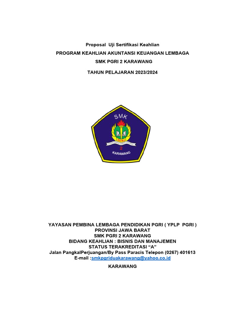 PROPOSAL Tahun Ajaran 2023-2024 | PDF