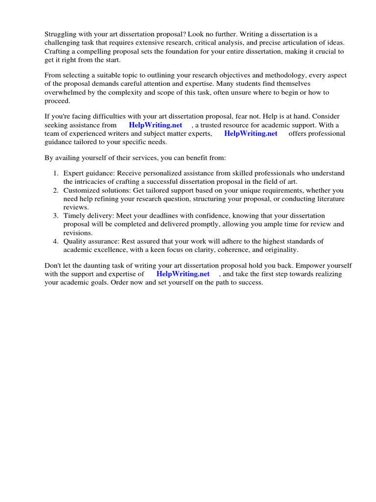 Art Dissertation Proposal Example | PDF | Expert | Thesis