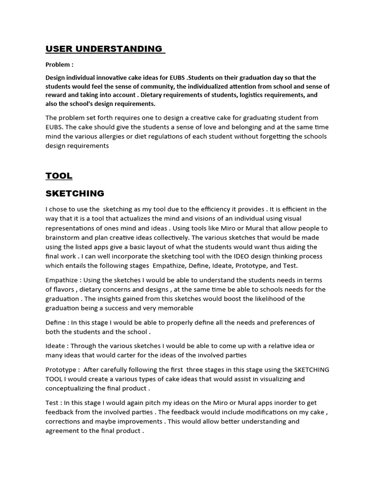 User Understanding[Dt] Midterm Assessment | PDF | Design Thinking ...