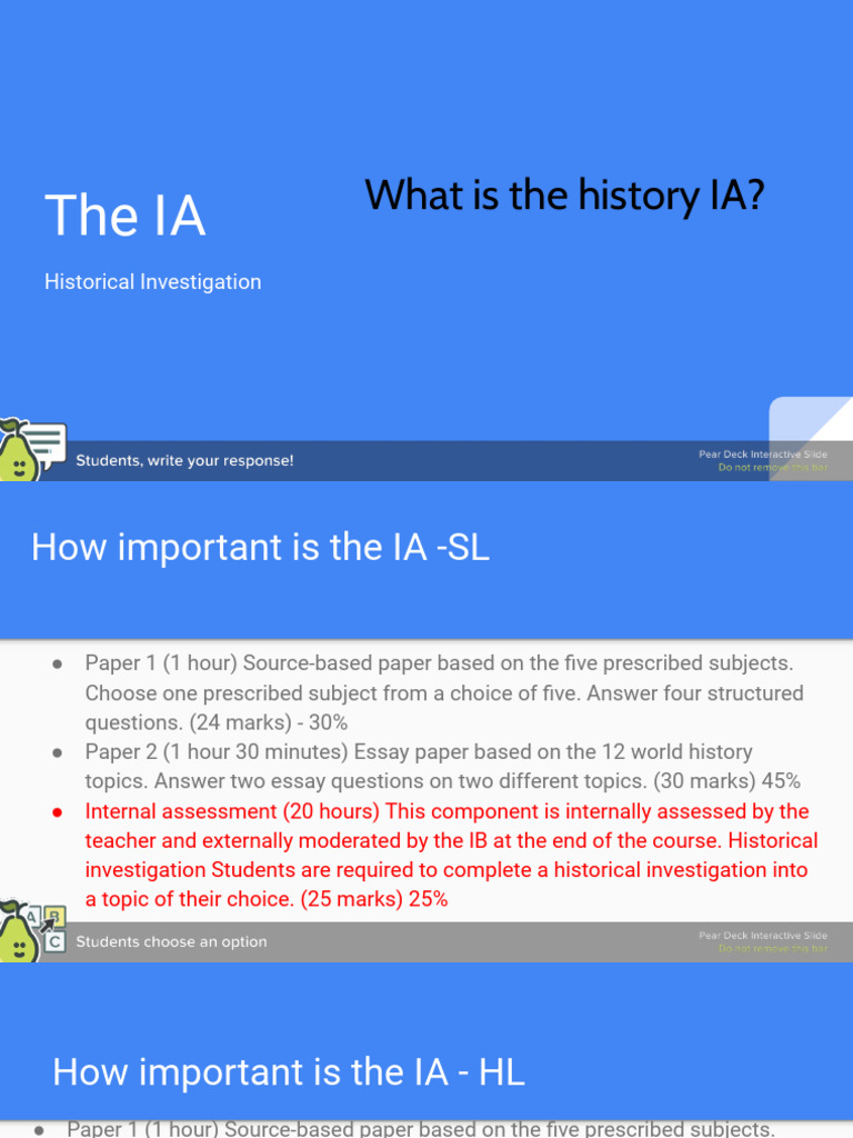 IB History IA Guidance Slideshow | PDF | Science
