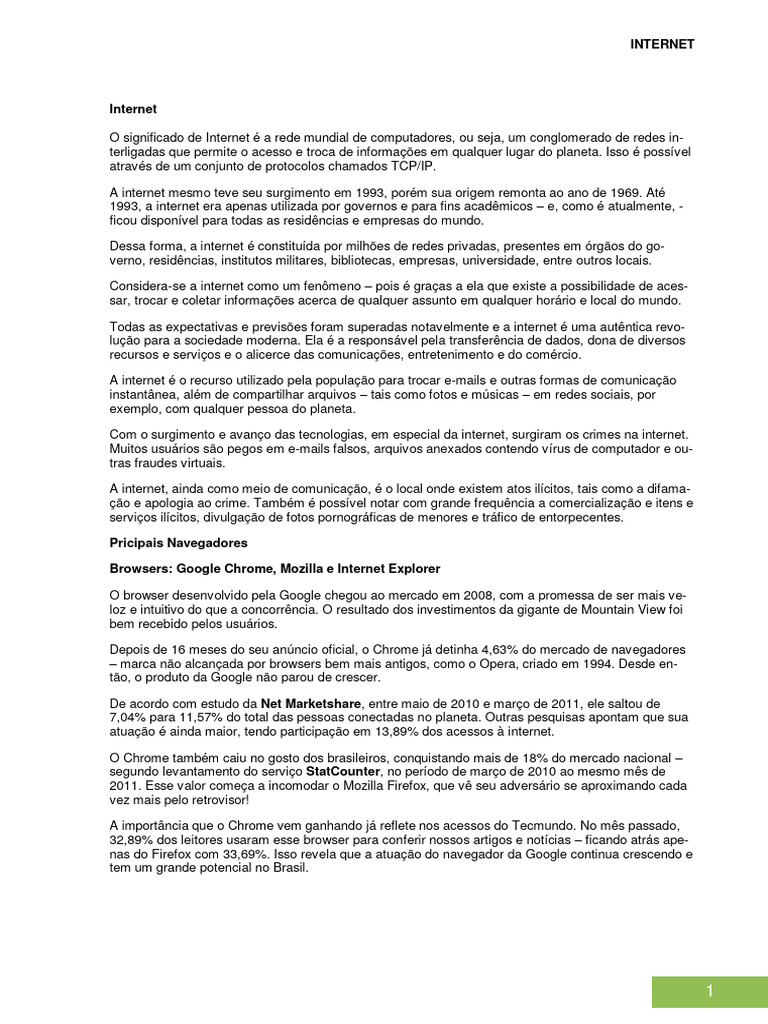 Inform Ã¡tica | PDF | Vírus de computador | Rede mundial de computadores