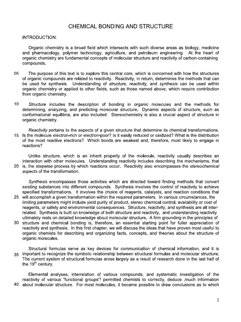 chemical bonding an structure | PDF