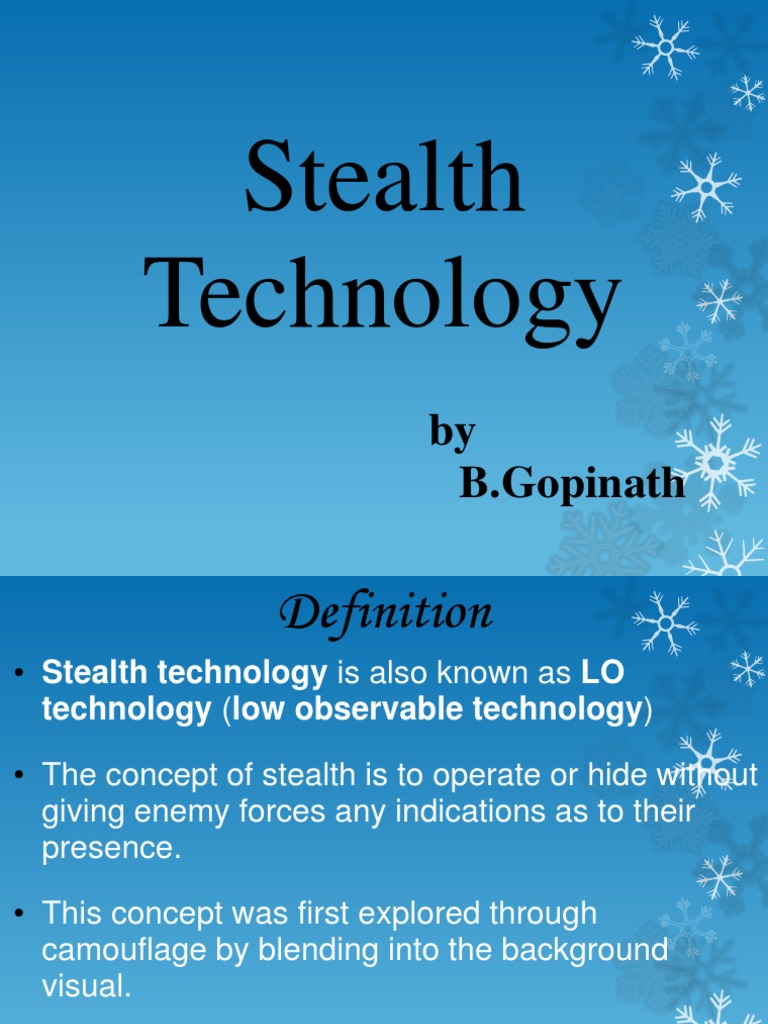 Stealth Tech: A Comprehensive Guide | PDF | Applied And ...