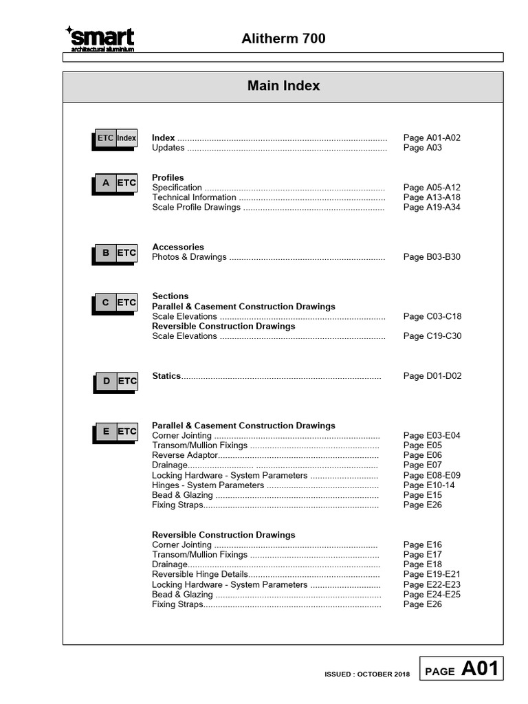 Technical Manual - Alitherm 700 v102018 | PDF | Window | Extrusion